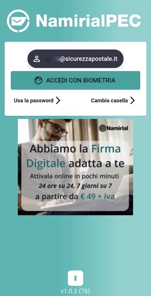 App Namirial PEC – Supporto Namirial